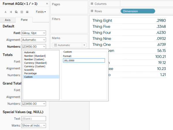 Changing Number Formatting to Display Different Numbers of Decimal ...